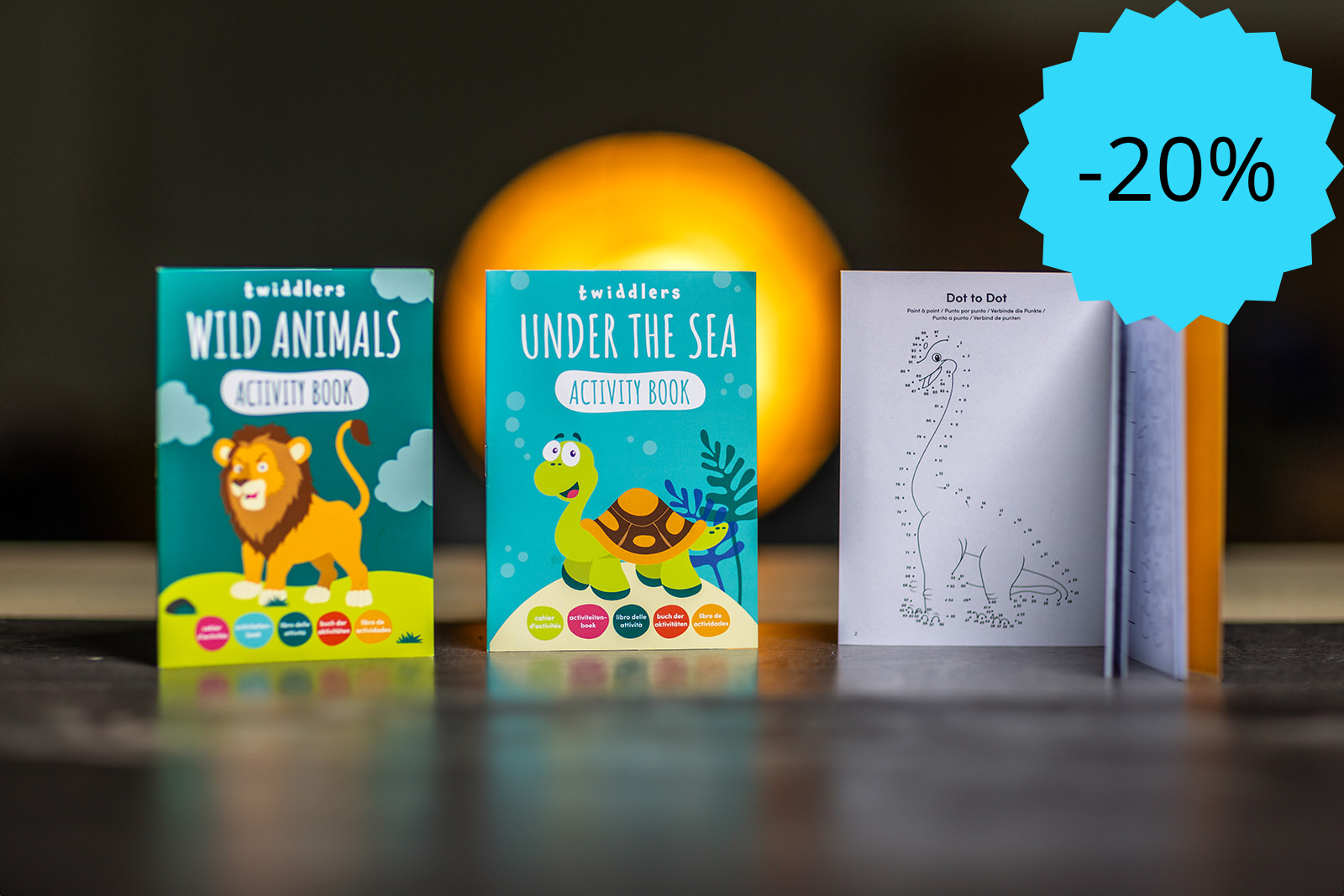 Mini-livres à colorier, safari, dinosaure et animal marin (lot de 3 ...